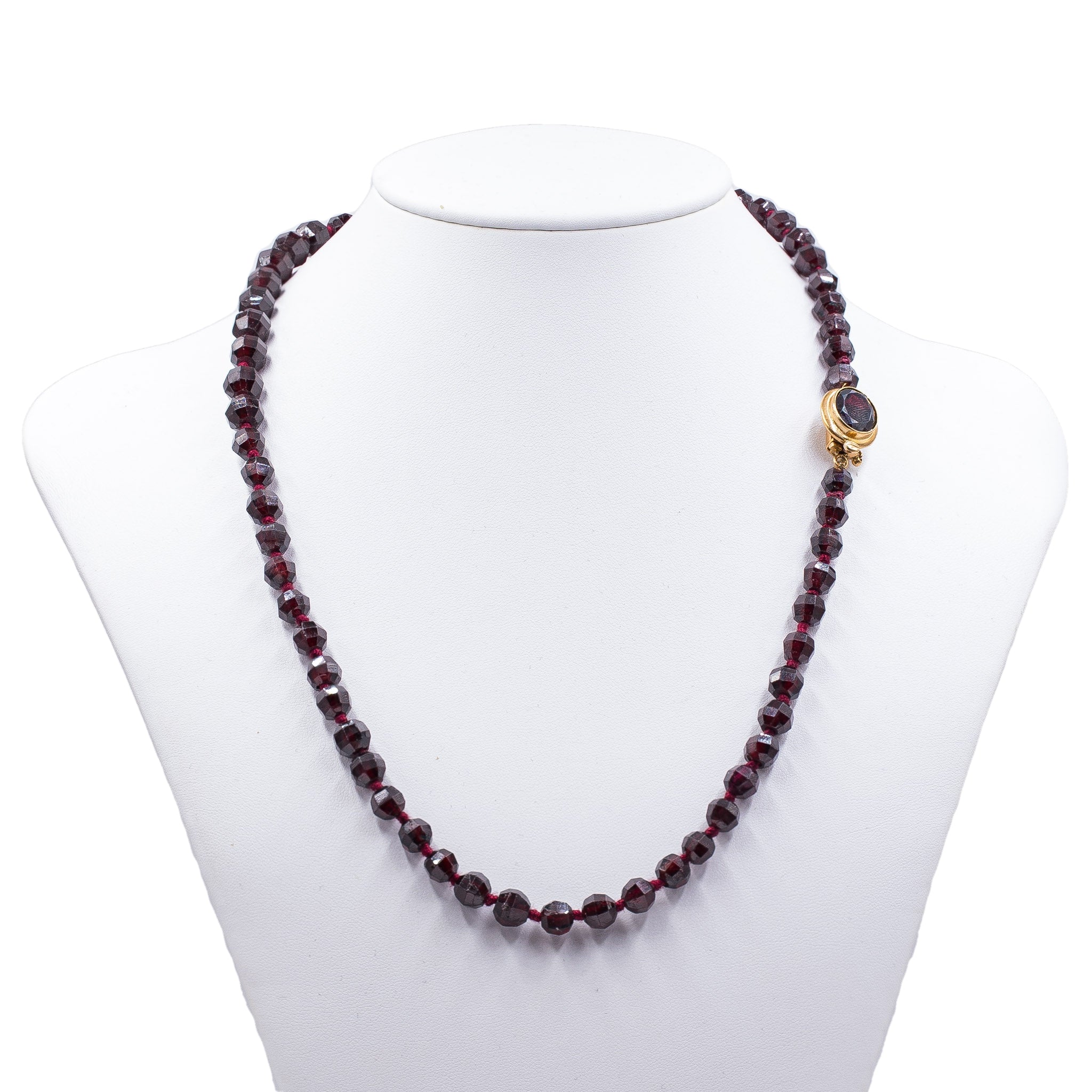 Collana vintage con granati in oro giallo 18K, anni '50 – Antichità ...